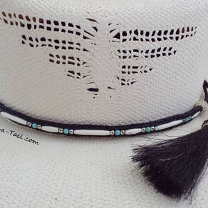 Bone Beaded, Horsehair Hat Band, Cowboy Horsehair Hat Band, Hand-made ...