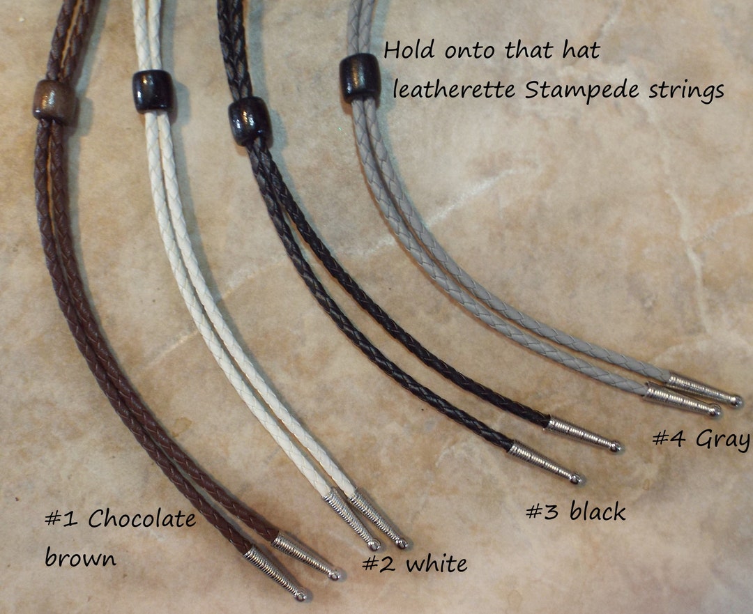 Leatherette Cowboy Hat, Stampede String, Cowboy Hat Stampede String, 4 ...