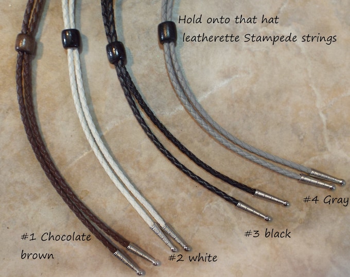 Leatherette Cowboy Hat, Stampede String, Cowboy Hat Stampede String, 4 ...