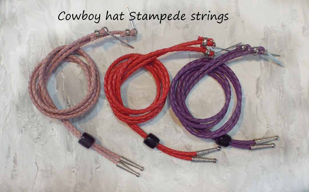 Cowboy Hat Leatherette Stampede String, Cowboy Hat Stampede String, 6 ...
