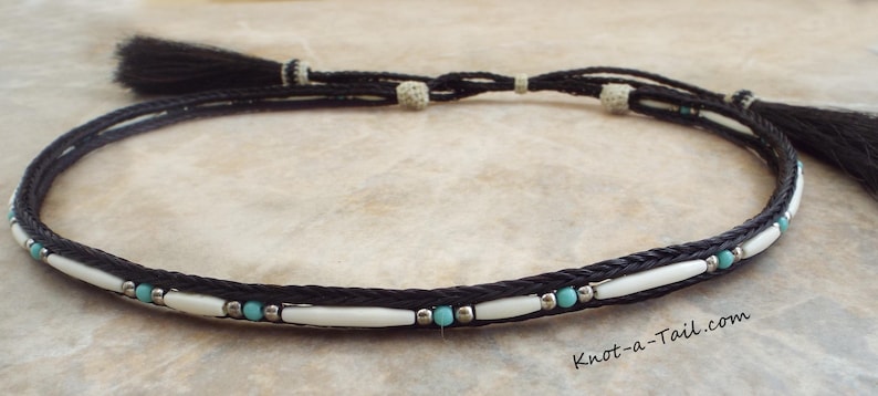Bone Beaded, Horsehair Hat Band, Cowboy Horsehair Hat Band, Hand-made ...