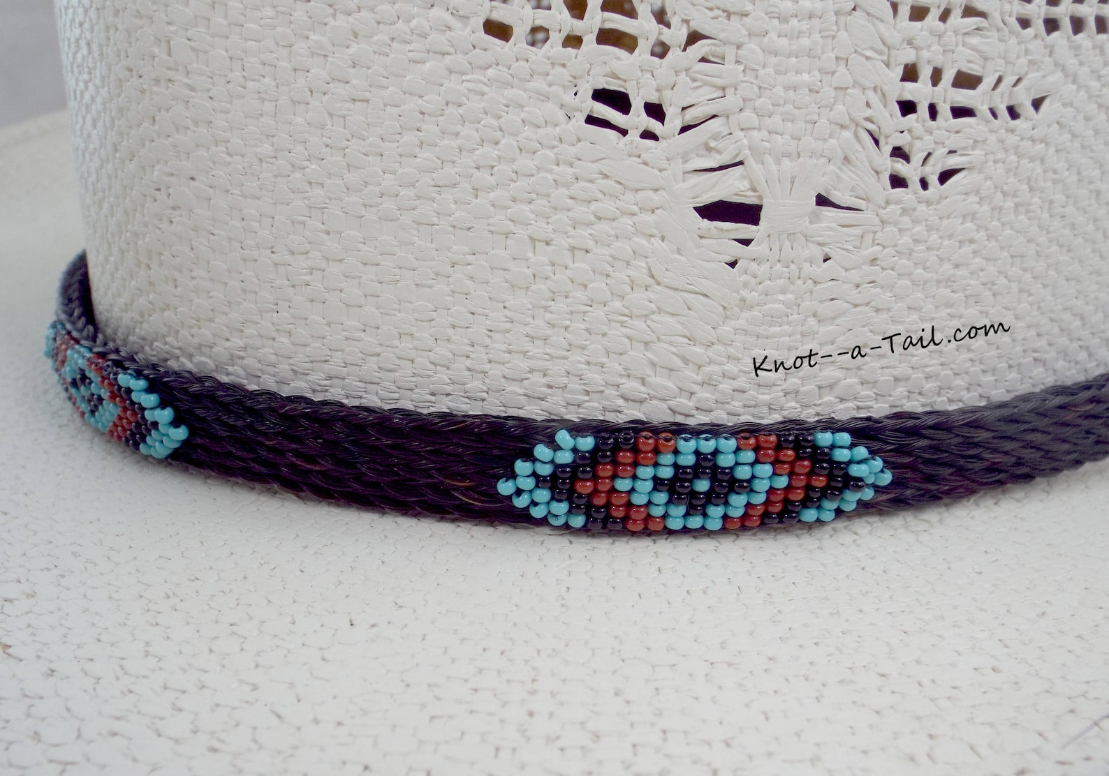 Native American Design, Black, Beaded, Horsehair Hat Band, Amazing ...
