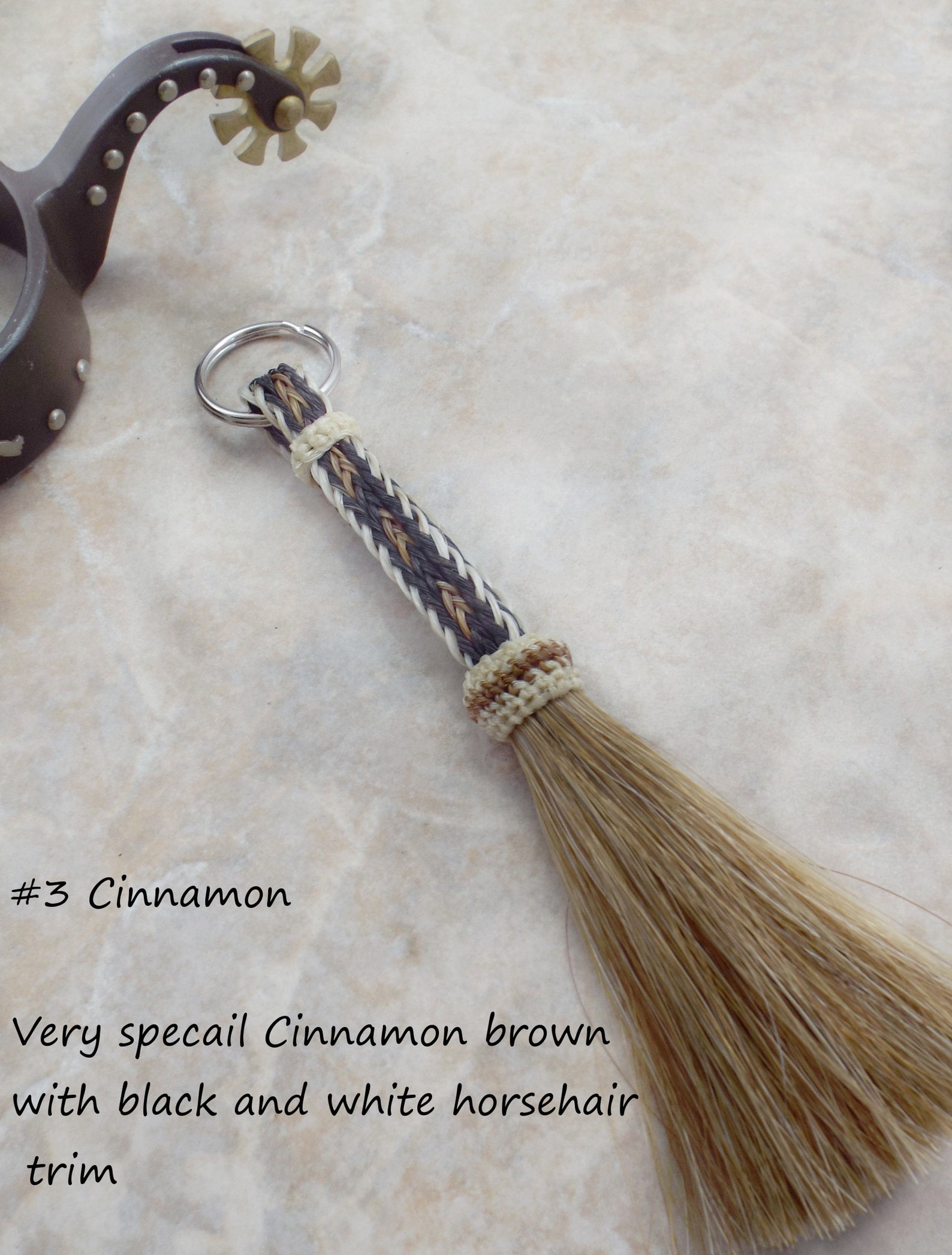 Horsehair Keychain, Hand-braided, Horse Hair Key Chain, 5 Color ...
