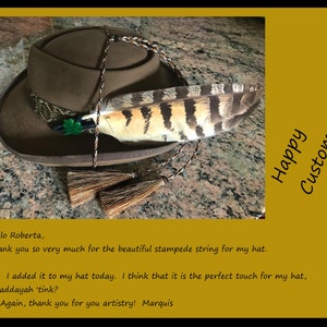 Cowboy Hat Stampede String, Cowboy Chin Strap, Cinnamon-black-white ...