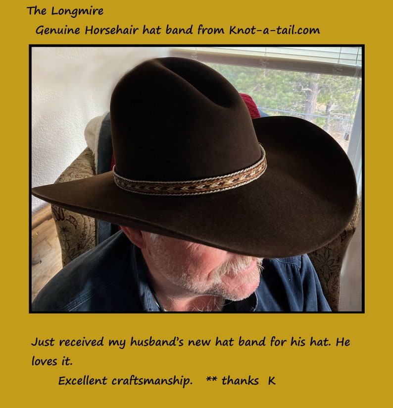 LONGMIRE Hat Band Horsehair Hat Band Cowboy Horsehair Hat - Etsy