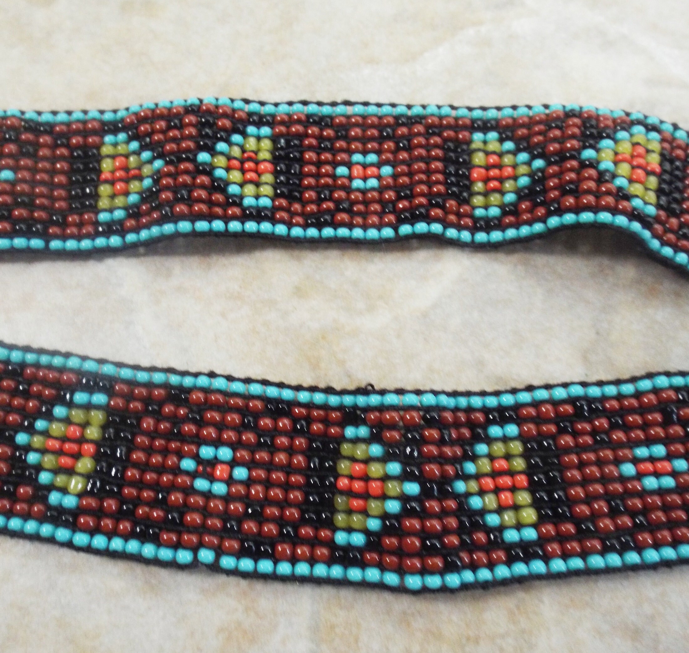 Stretch beaded hat bandBeaded hatband Amazing colors | Etsy