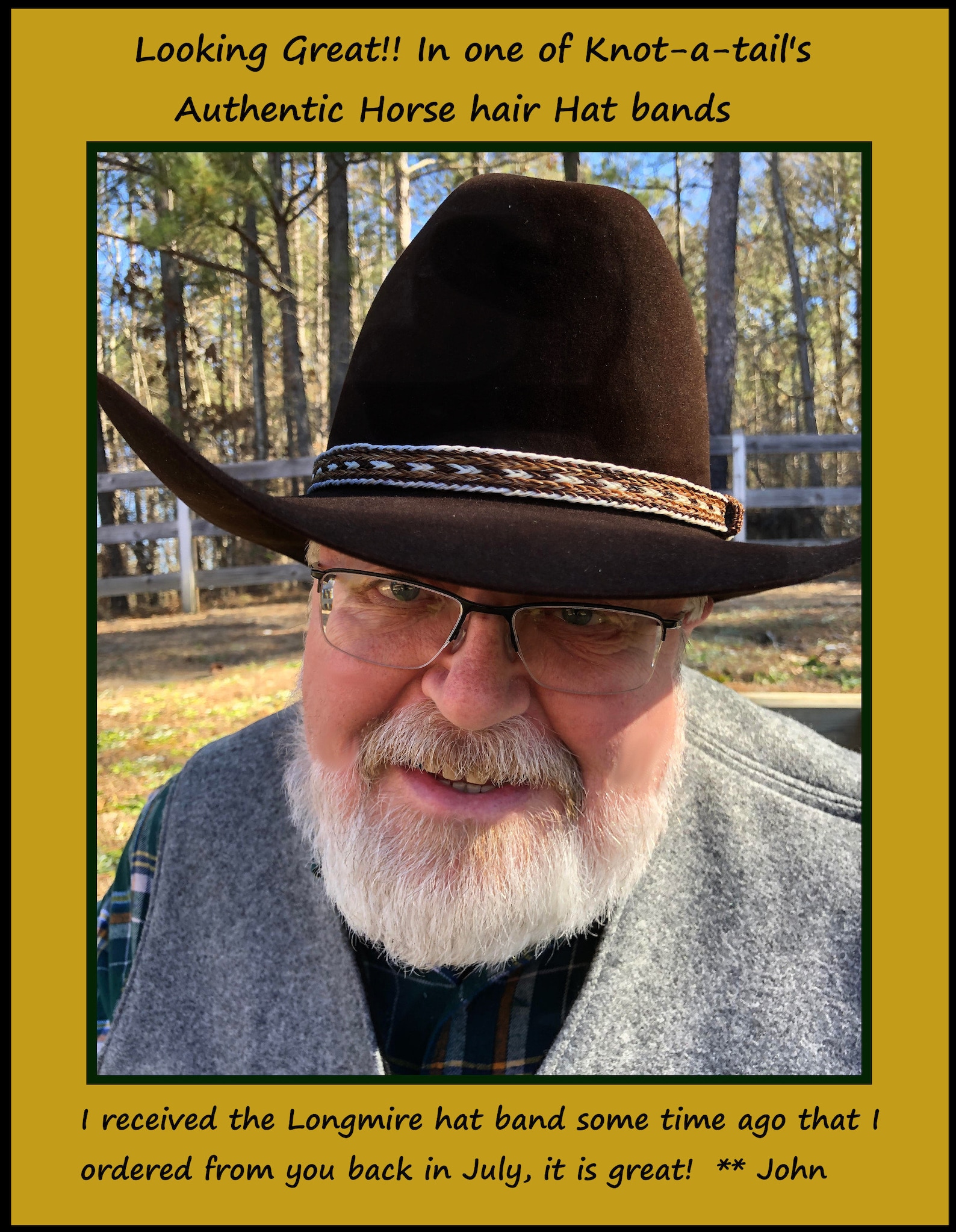 LONGMIRE Hat Band, Horsehair Hat Band, Cowboy Horsehair Hat Band, No ...