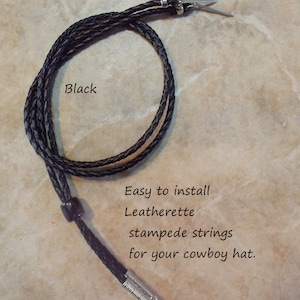 Leatherette Cowboy Hat, Stampede String, Cowboy Hat Stampede String, 4 ...