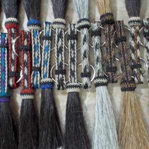 Horsehair Keychain, Hand-braided, Horse Hair Key Chain, 5 Color ...