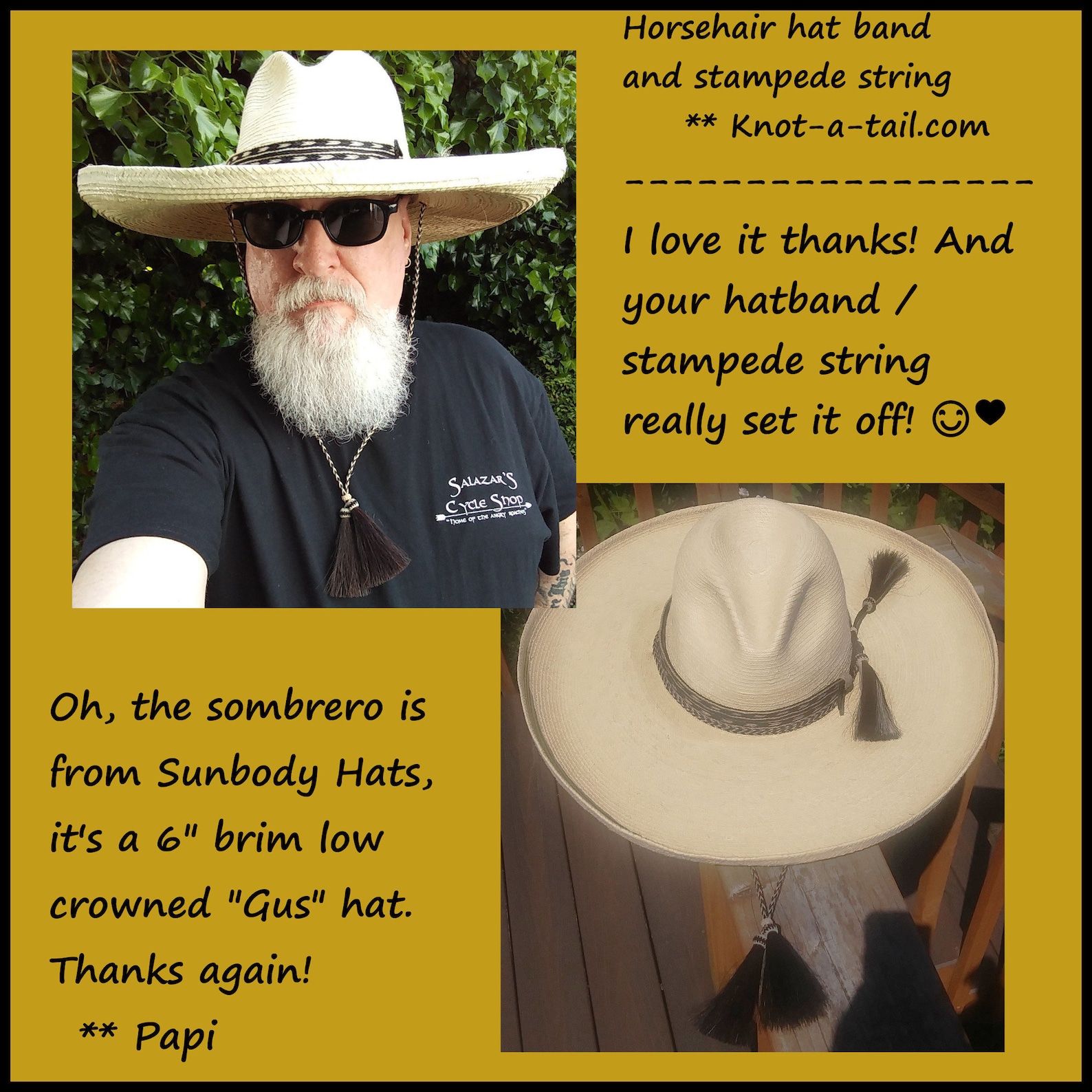 Horsehair Hat String, Cowboy Hat Stampede String, Chin Strap, Double ...