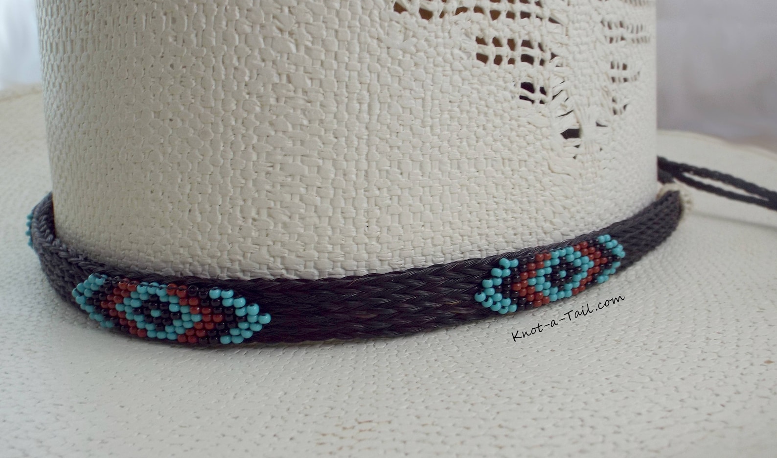 Native American Design, Black, Beaded, Horsehair Hat Band, Amazing ...