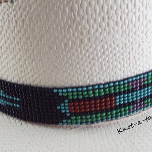 Brilliantly BOLD, Beaded Hatband, Stretch Hat Band, Southwest, Beaded ...