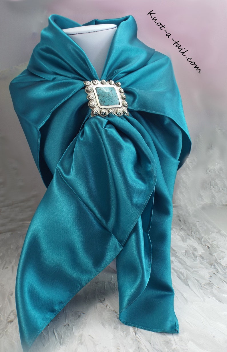 Wild Rag bright TEAL Cowboy Scarf Wild Rag Scarf Bandana | Etsy