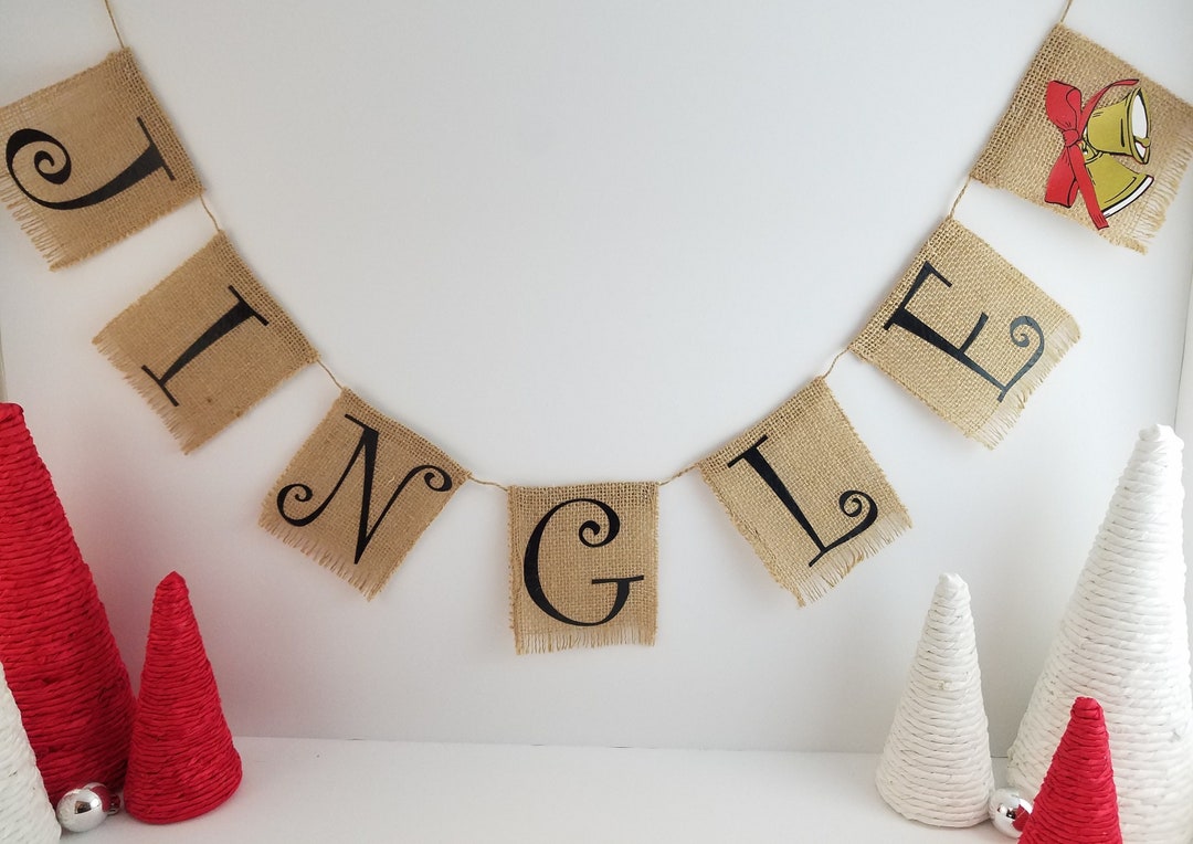Jingle Bells Banner, Jingle Bell Sign, Christmas Sign, Christmas Bell ...