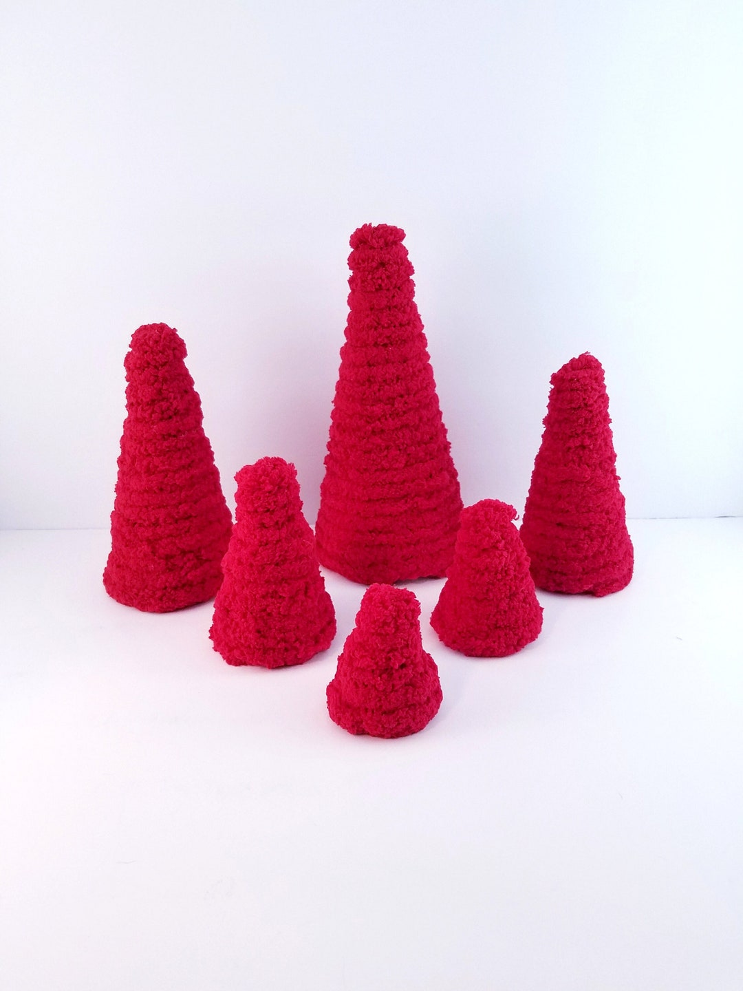 Red Trees, Red Cone Trees, Red Fluffy Trees, Red Centerpiece Tree, Red ...