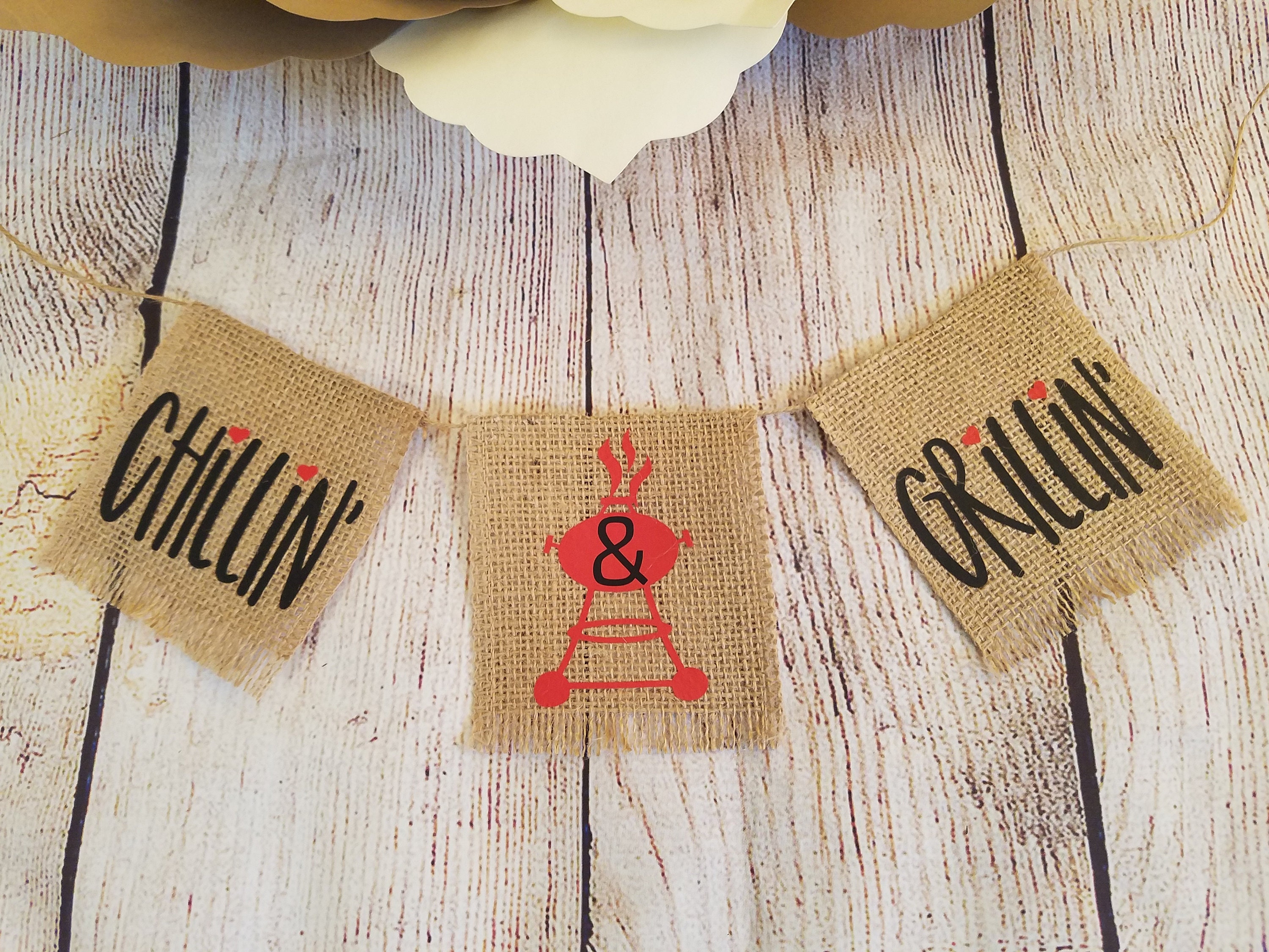 Chillin & Grillin Banner Barbecue Banner BBQ Banner BBQ - Etsy