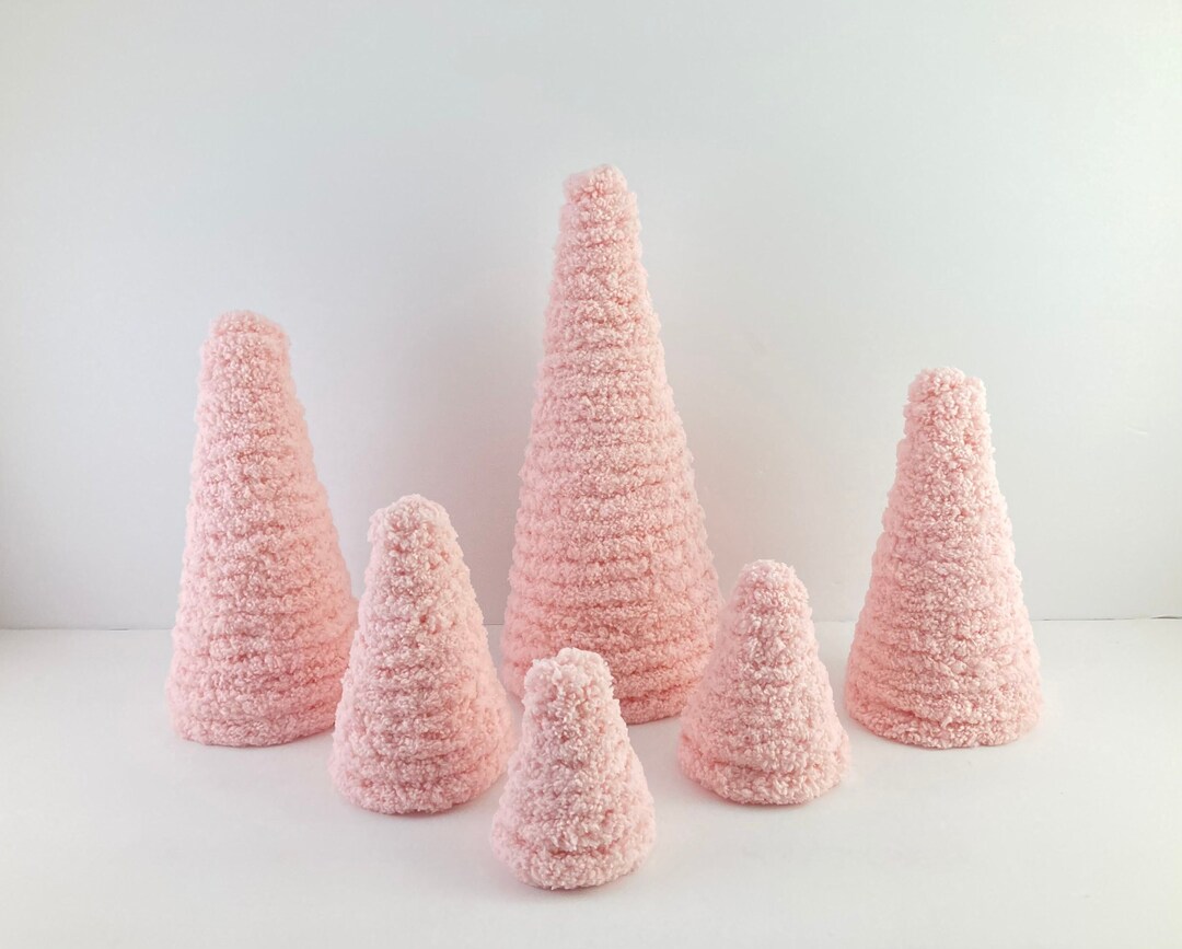 Pink Trees, Pink Cone Trees, Pink Fluffy Trees, Light Pink Centerpiece ...