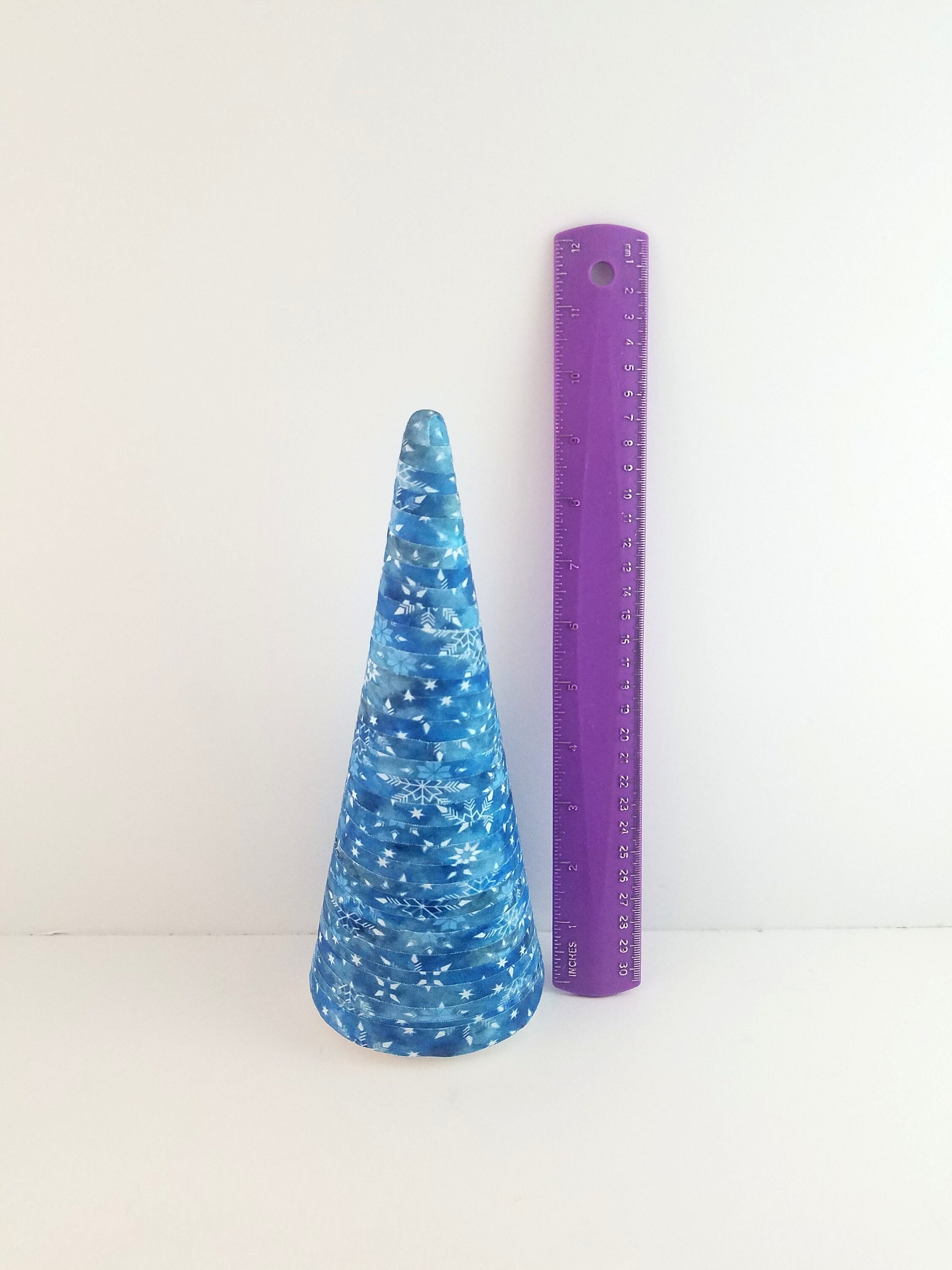 Blue and White Trees, Blue With White Snowflake Trees, Blue Cone Trees ...