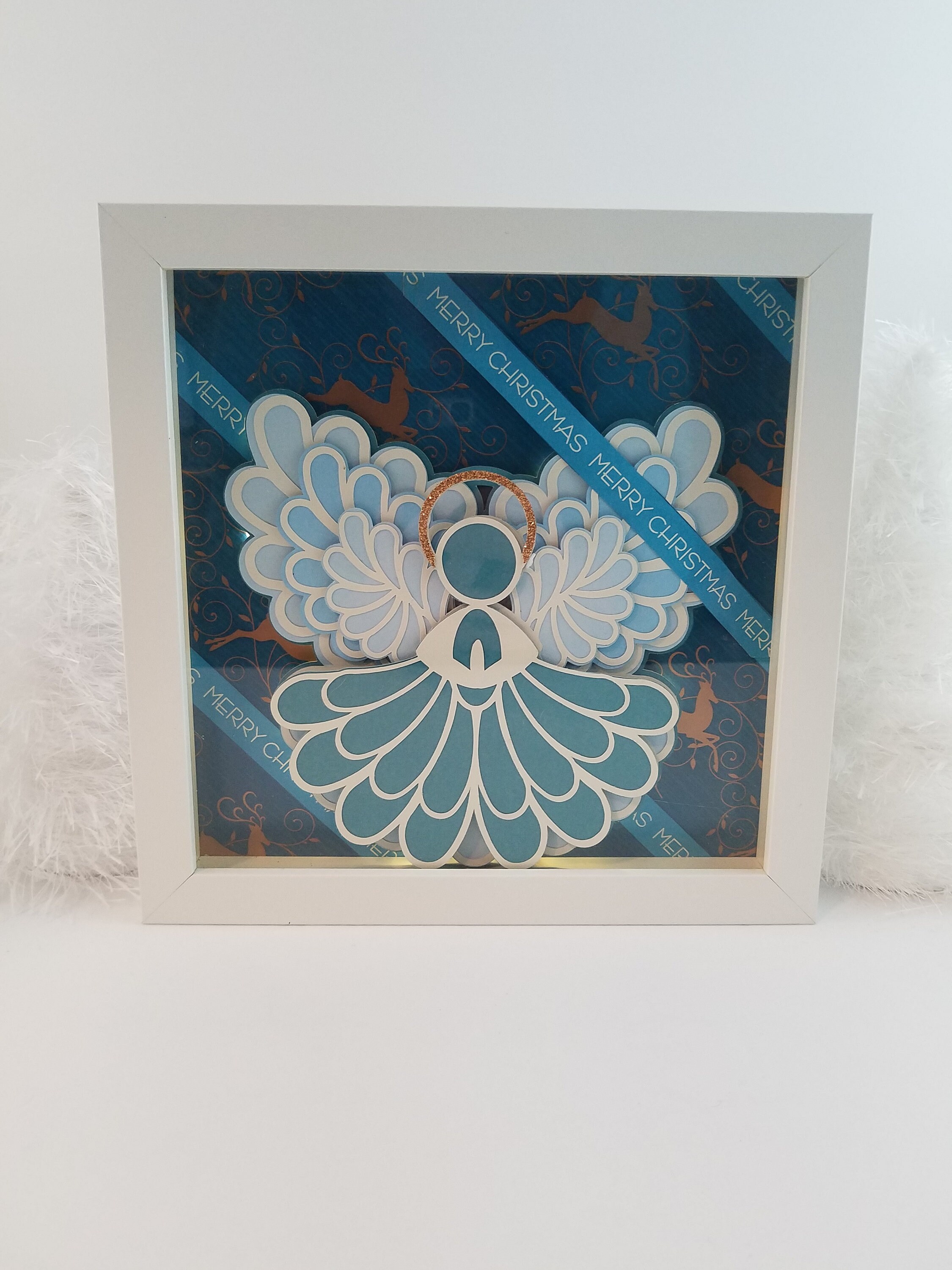 Angel Shadow Box Christmas Angel Sign Christian Angel Decor - Etsy