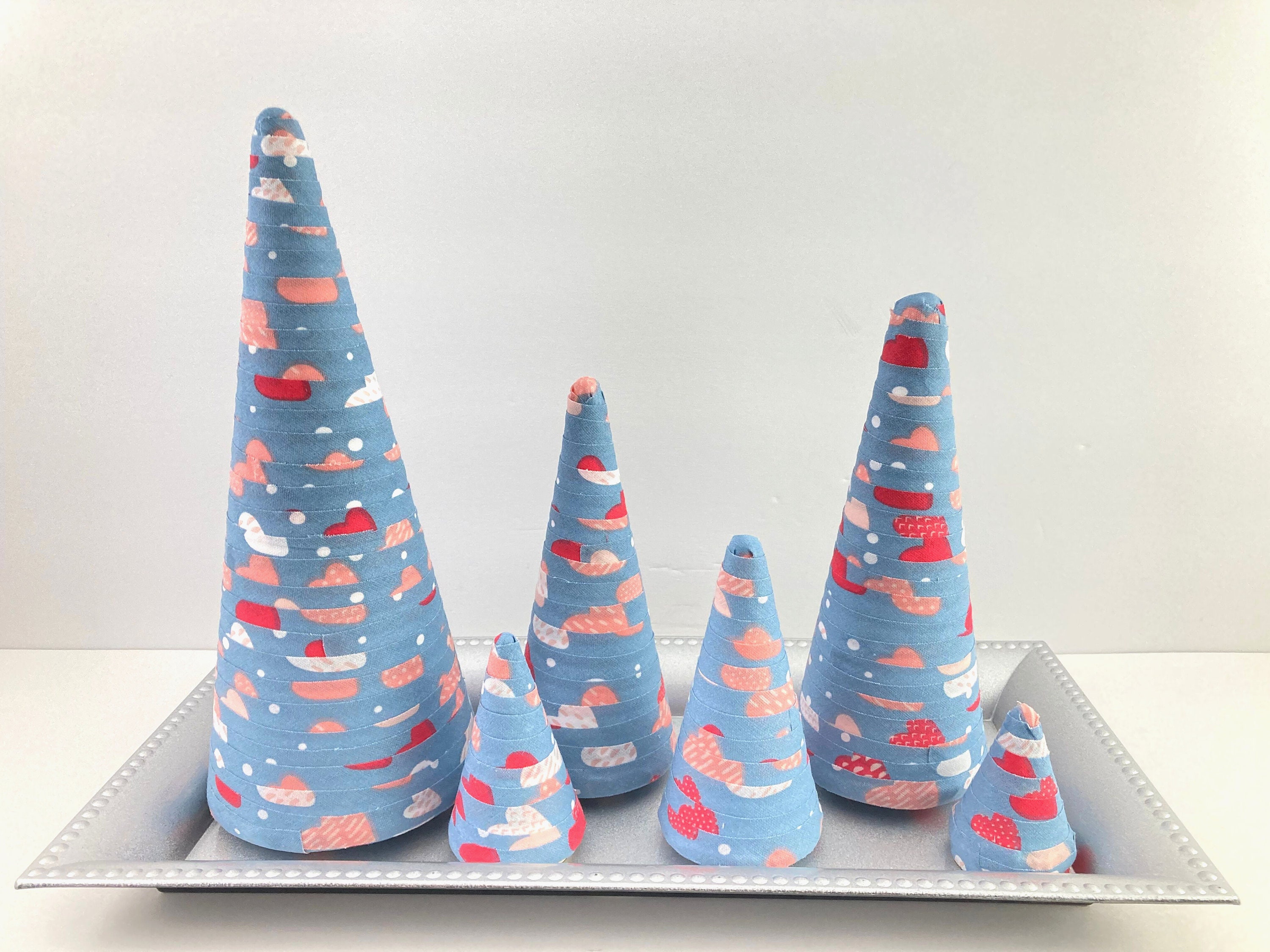 Blue With Hearts Trees, Blue Trees, Blue Tree Decor, Heart Trees, Blue ...