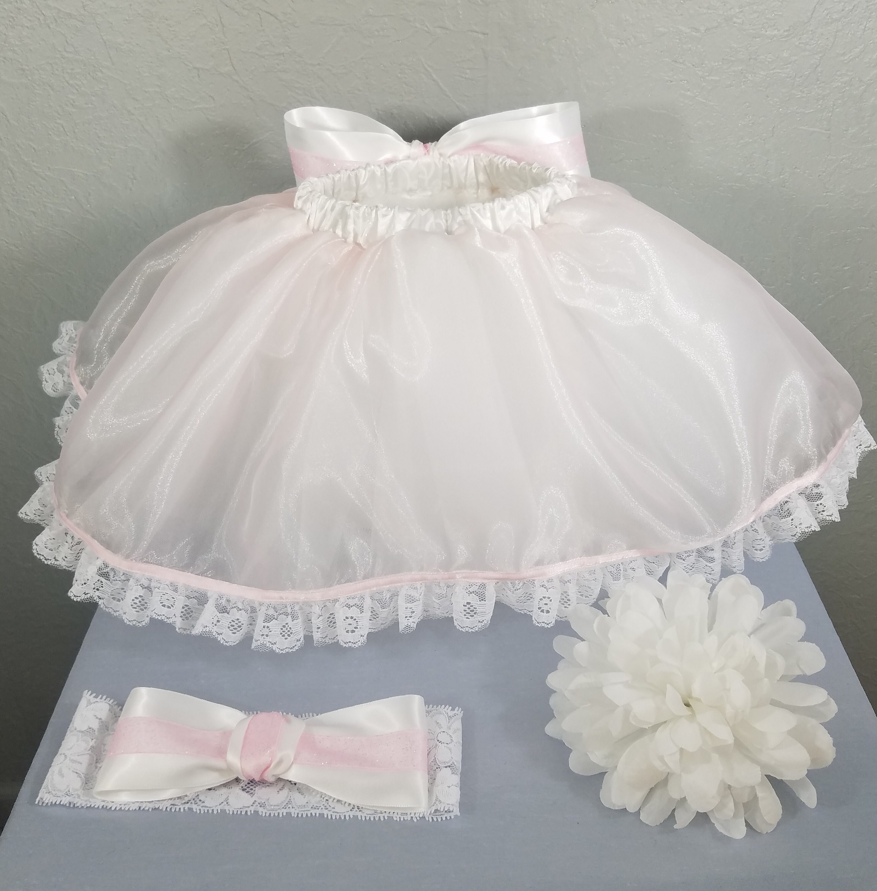 Pink and White Tutu Girls Ruffled Tutu Baby Tutu Skirt - Etsy