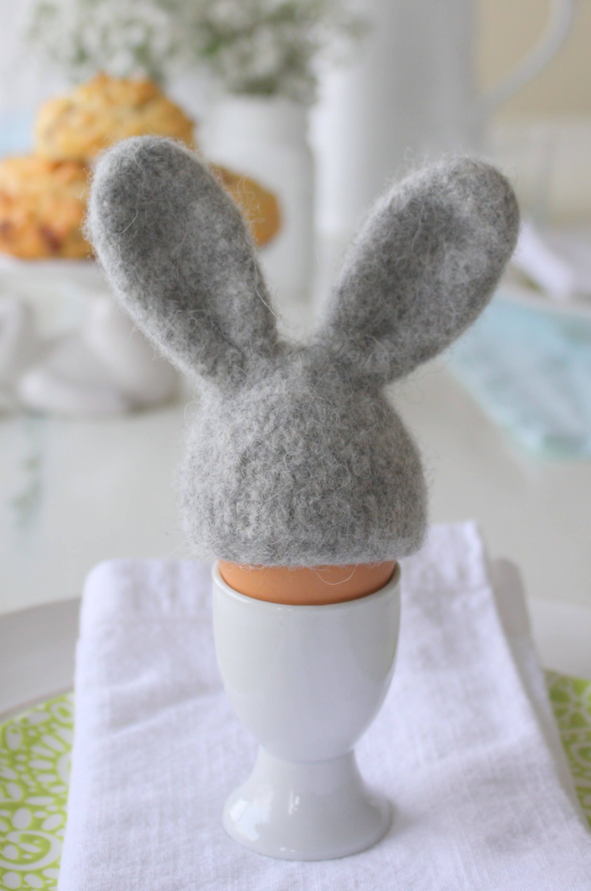 Knitting Pattern: Bunny Egg Cozy to Knit and Felt, Easter Table Decor ...