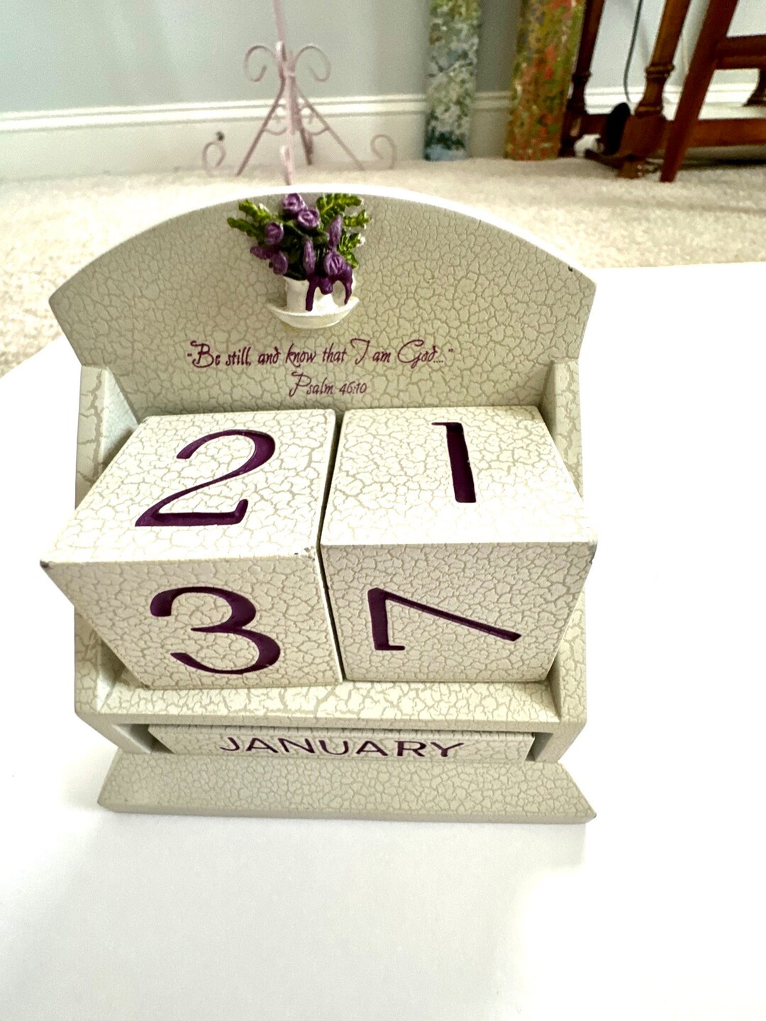 Dayspring Cards Perpetual Calendar Desk Display 2003 Vintage Religious ...