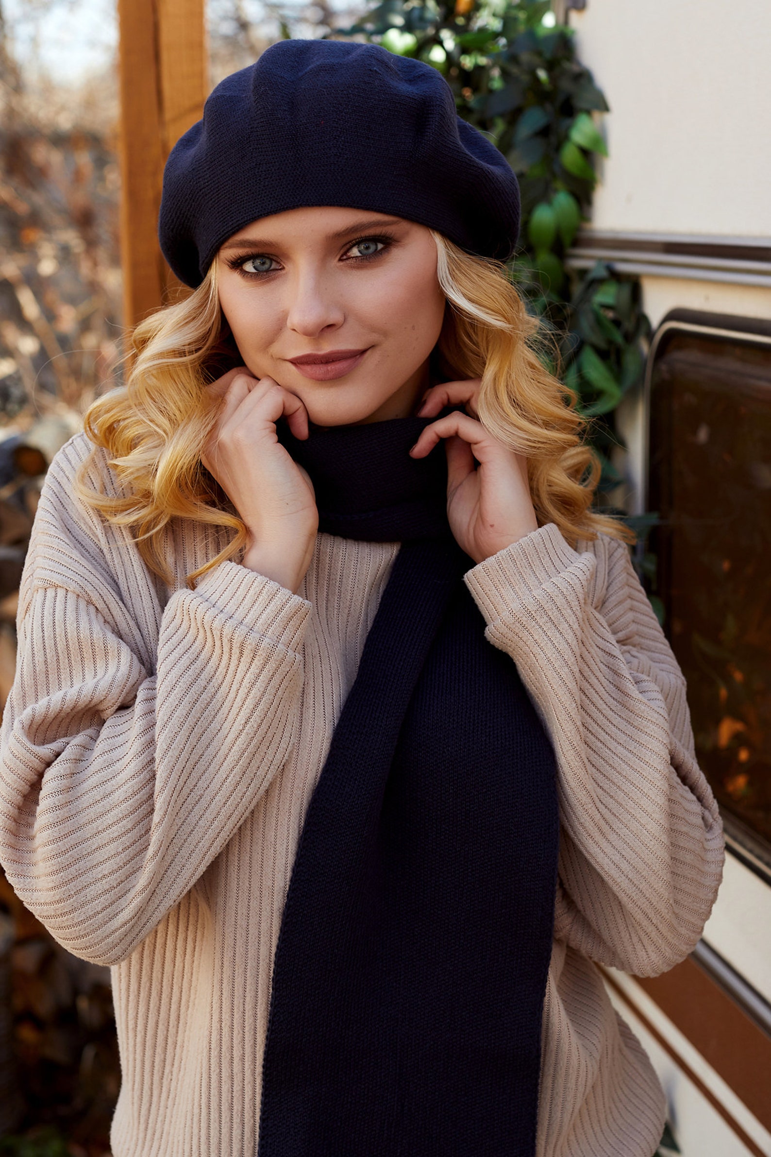 Beret for Women, Beret Hat Scarf Set for Women, Beret, Gift Set for ...