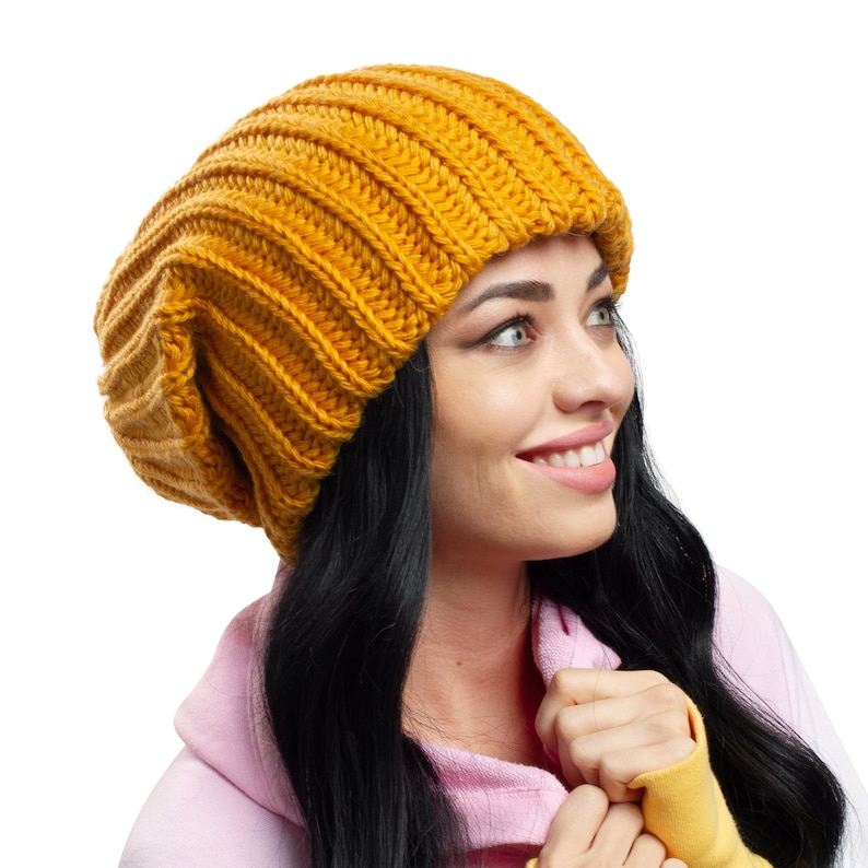 Slouchy Winter Hat Dread Tam Hat Oversized Beanie Winter Benie Hat for ...