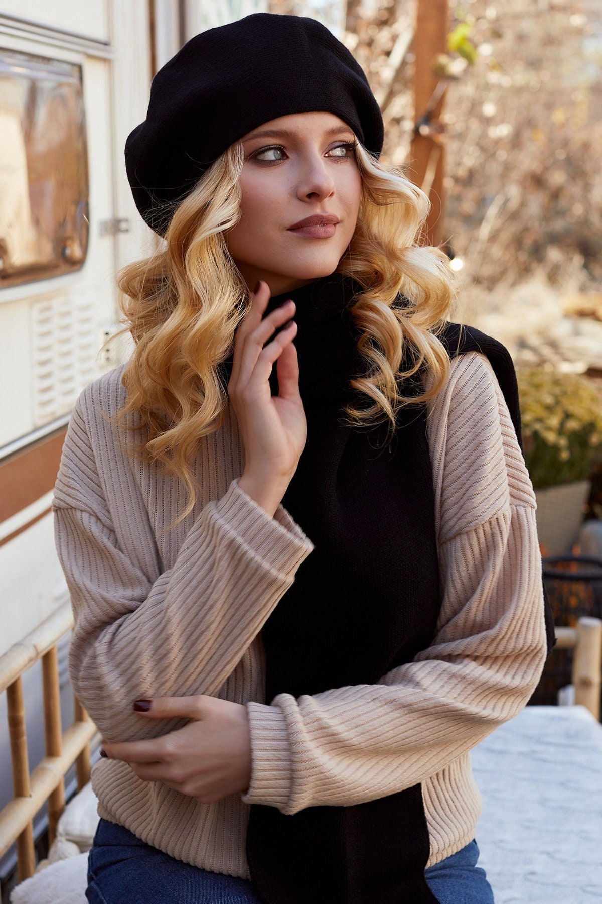 Beret for Women, Beret Hat Scarf Set for Women, Beret, Gift Set for ...