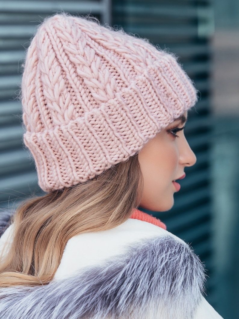 Knit Beanie Hat Winter Hat for Women Chunky Knit Hat Hat - Etsy