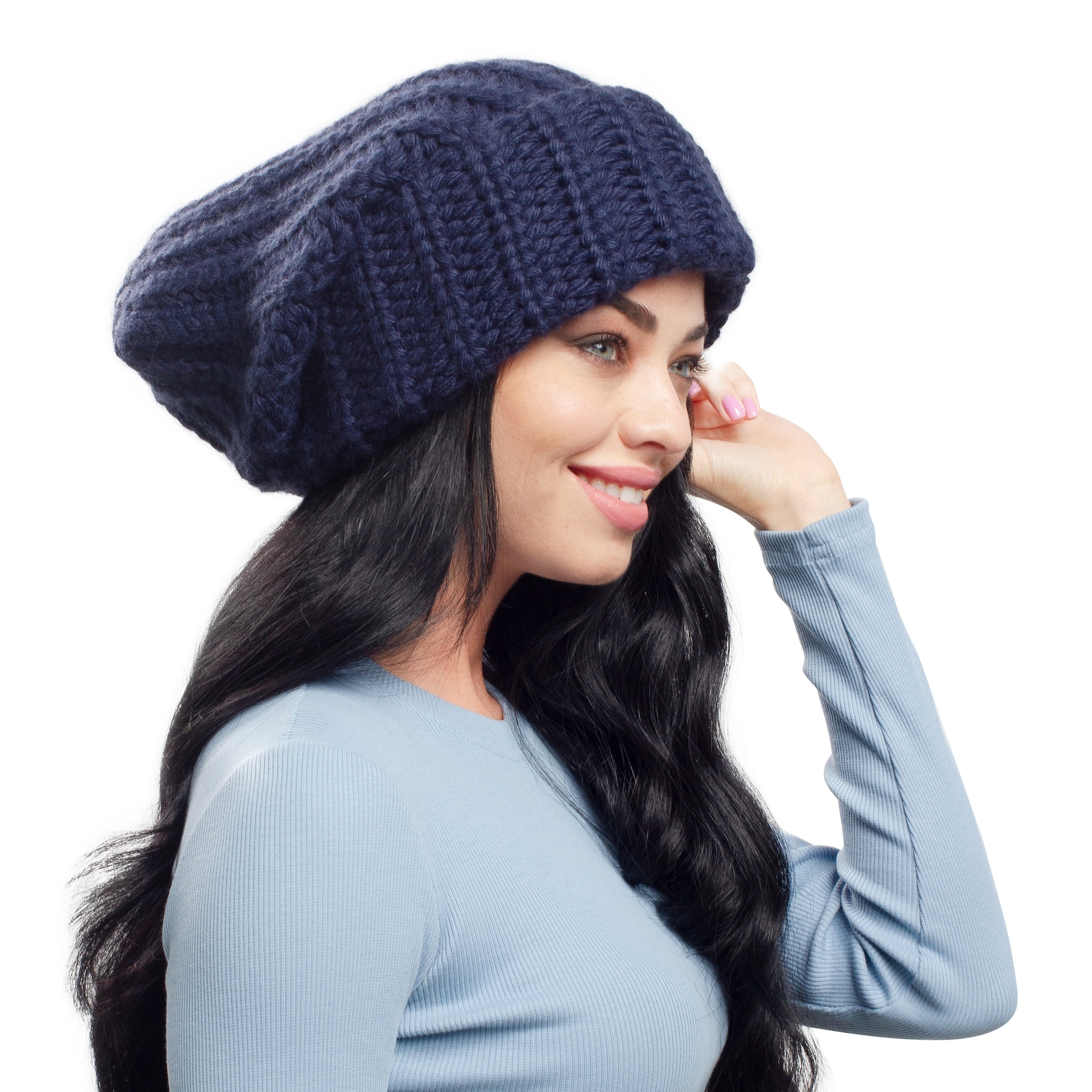 Cuffed Slouchy Beanie, Winter Hat, Oversized Unisex Slouchy Hat, Chunky ...