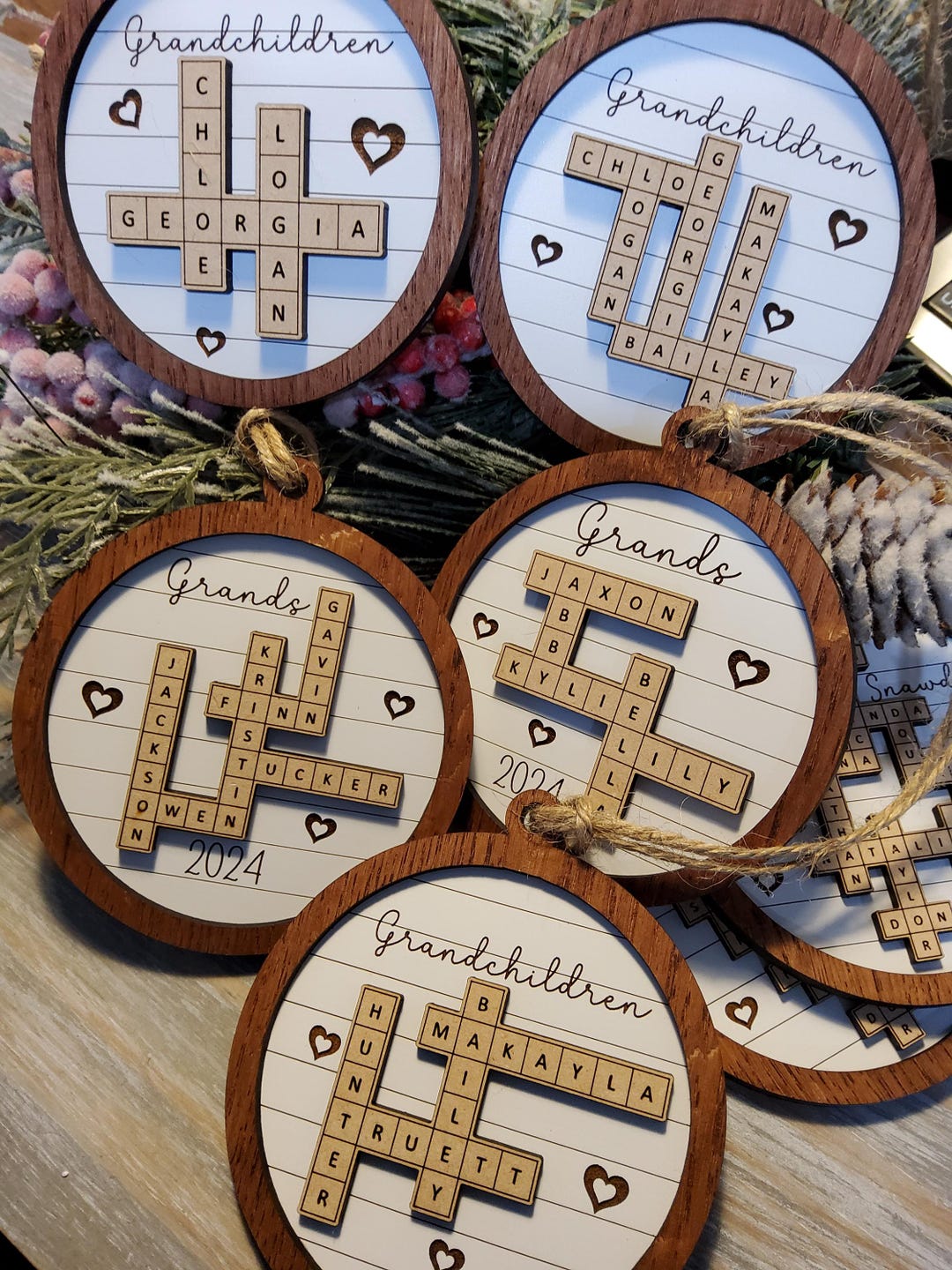 Family Crossword Puzzle Ornament - Etsy
