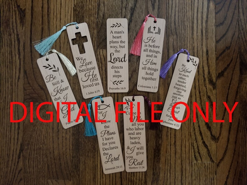 Christian Bookmark Set #1 SVG, Digital File Only - Etsy
