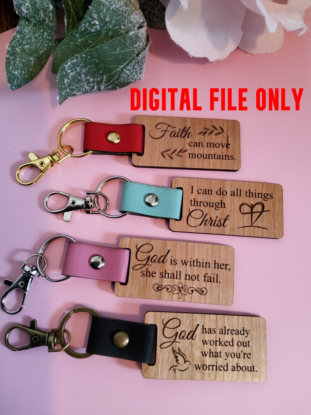 Christian Keychains DIGITAL FILE - Etsy