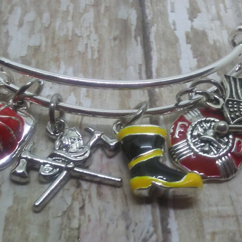 Firefighter Charm - Etsy