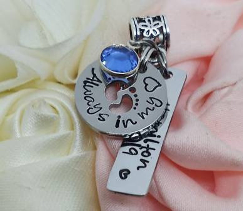 Always in My Heart Heart Charm Miscarriage Loss Name Charm - Etsy