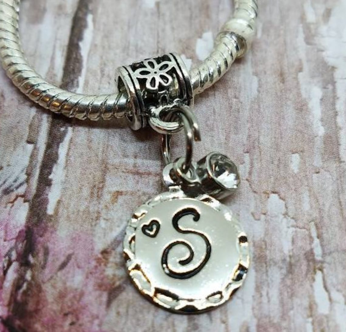 Initial Charm Charm Bracelets European Charm Bracelets | Etsy