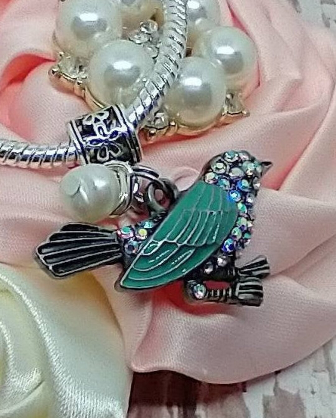 Bunte CZ VOGEL mit Perlen Charm VOGEL Charm Cz Vogel mit - Etsy.de
