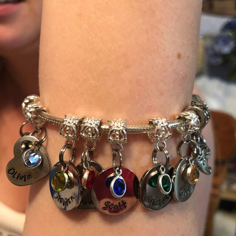 Mother's Personalized Charms Kids Names, Gift for Mom, Personalized ...