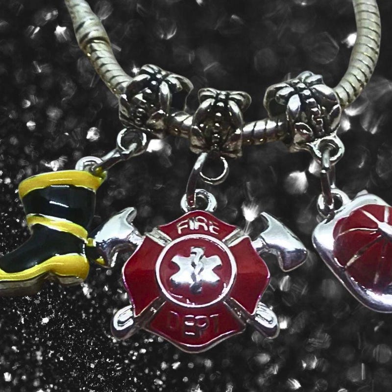 Firefighter Charm - Etsy