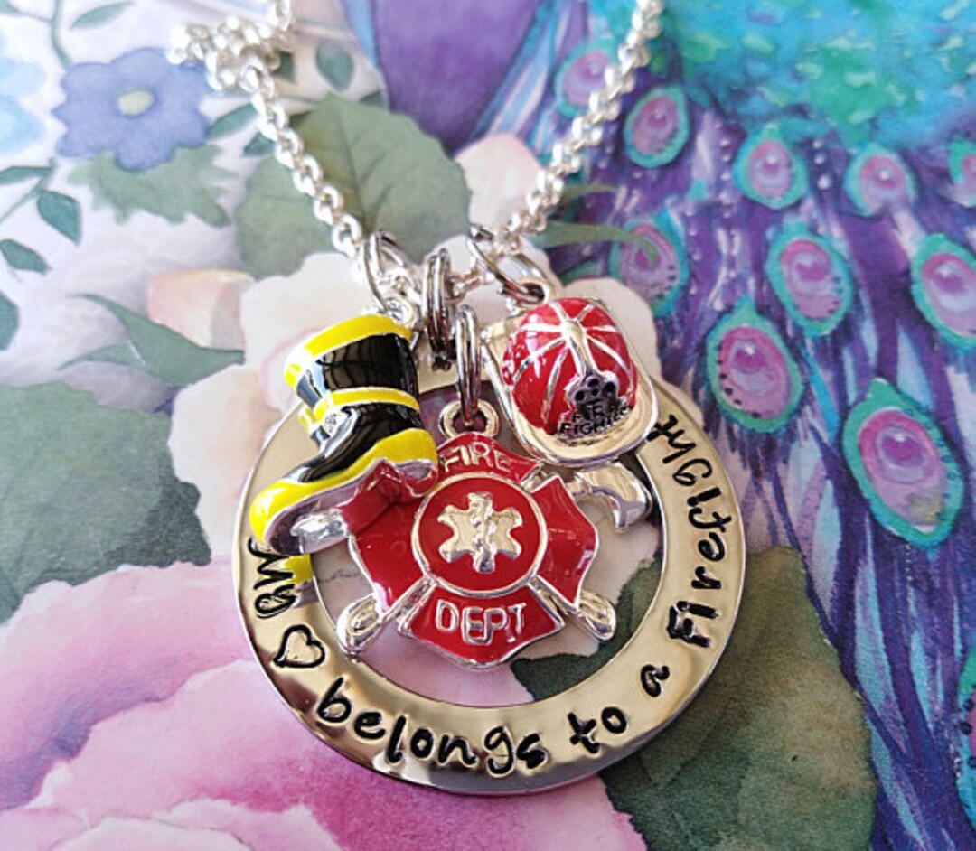 Personalized, Custom, My Heart Belongs to A Firefighter, Fireman,fire ...