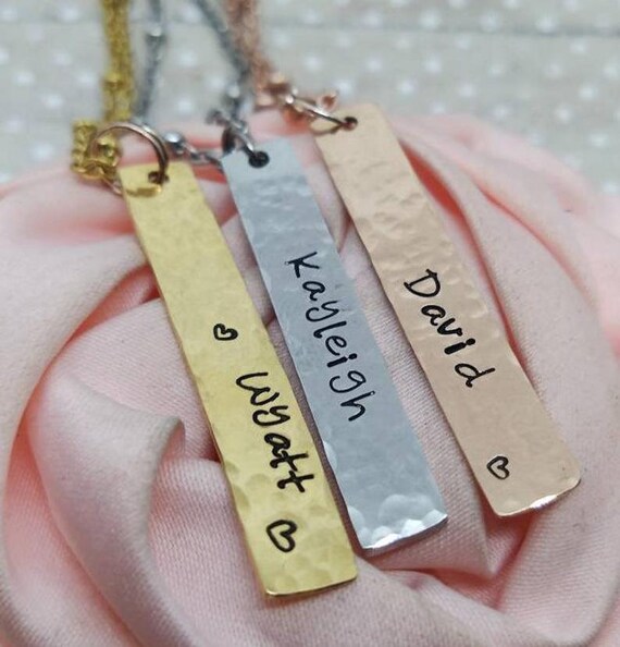 Personalized Name Bars Name Charms Nana Mimi Grandma Mom | Etsy