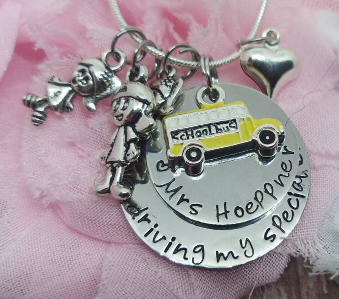 School Bus Driver Necklace, I Love Driving My Special Cargo. Bus Driver ...