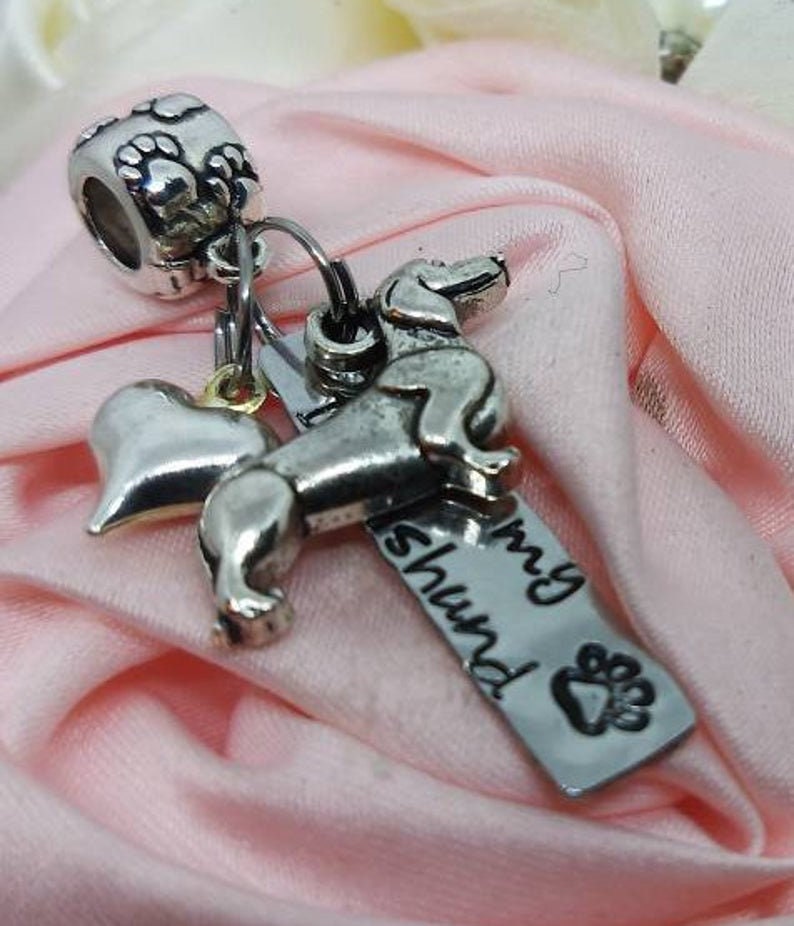 I love my Dachshund dog charm fit Pandora style charm | Etsy