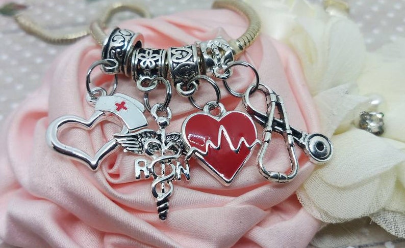 Nurse Charms NURSING Charms Stethoscope Nurse Hat RN - Etsy