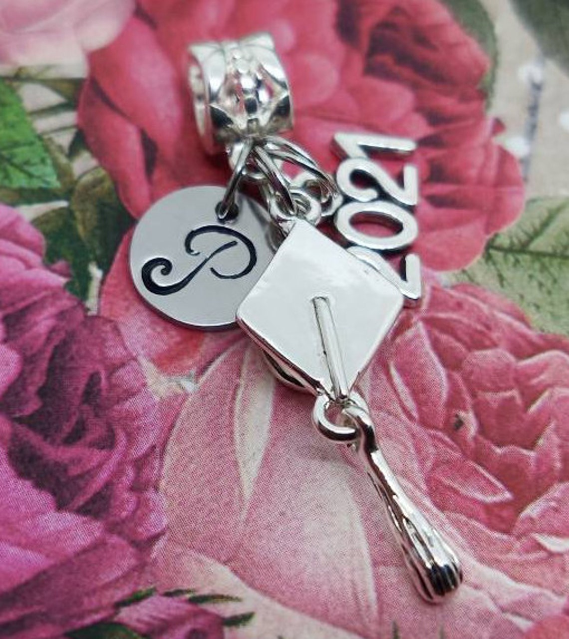 Graduation 2022 2023 Initial Charm Graduation Hat Charm Grad - Etsy