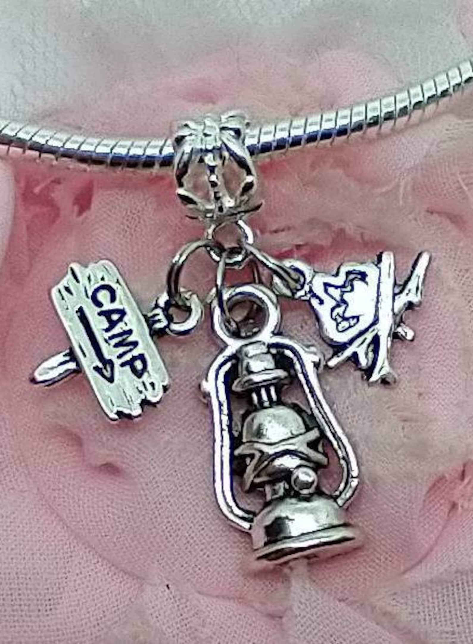 Camping Trailer Lantern camp fire charms for Pandora charm | Etsy