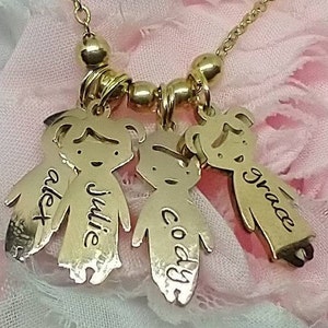Mothers Kids GOLD Charms, Monograming, Children Charms, Name Charms ...