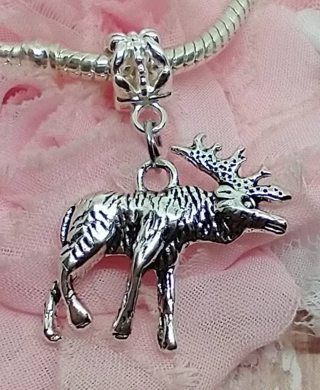 Moose Charm, 3D Moose Fits European Charm for European Style Charm ...